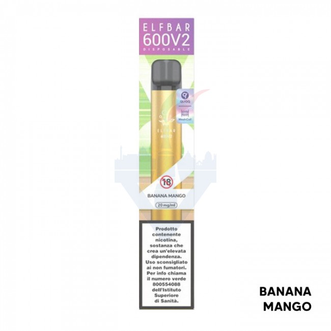 BANANA MANGO V2 Disposable - 600 Puff - Vape Pen Usa e Getta - Elf Bar