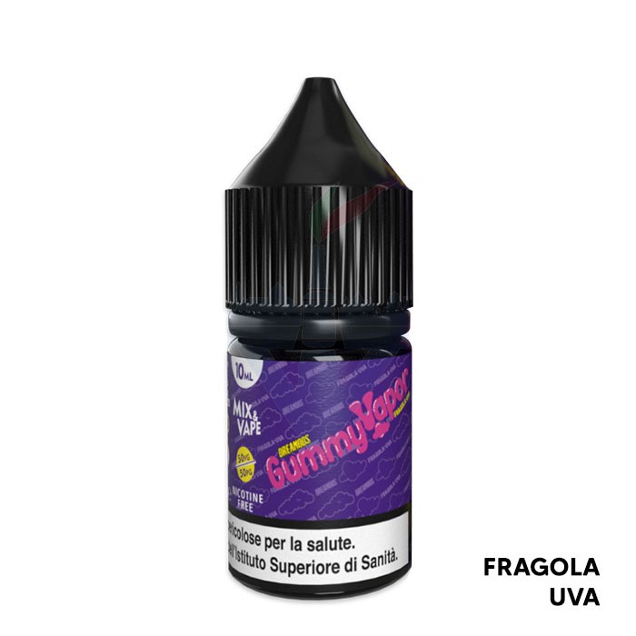 GUMMY VAPOR FRAGOLA E UVA - Mix Series 10ml - Dreamods [CON TASSELLO]
